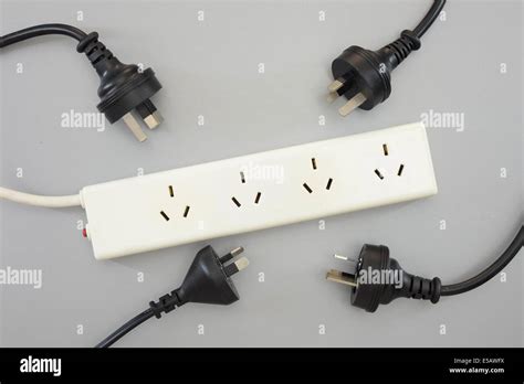 A Close Up Shot Of An Australian Power Cord Stock Photo Alamy