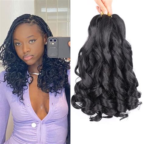 French Curly Braiding Hair 14 Inch 8 Packs Curly Braiding
