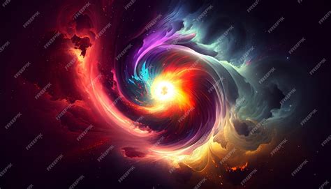 Premium Ai Image The Beauty And Wonder Of Outer Space With A Rainbowcolored Burst Of Light And