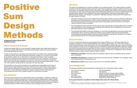 Positive Sum Design Methods Institute Of Design