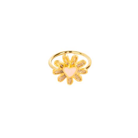 Tiny Pinky Flower Ring Marie Bendeck