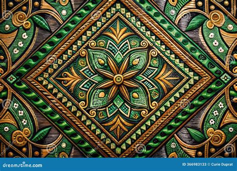 Borneo Decorative Frame Corner Border Design Element Cartoon Vector 360073415