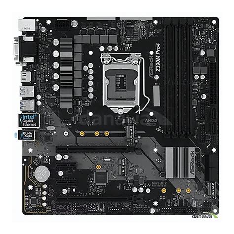 Asrock Z390m Pro4 1151v2 소켓 M Atx 백패널 포함 티몬