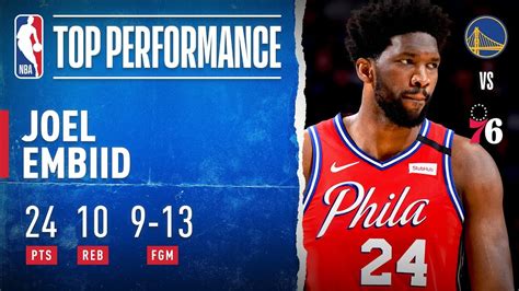 Joel Embiid Records 24 Pts For 76ers Youtube
