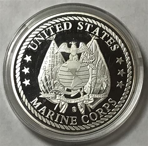 United States Marine Corps Honor In Action Silver Plated