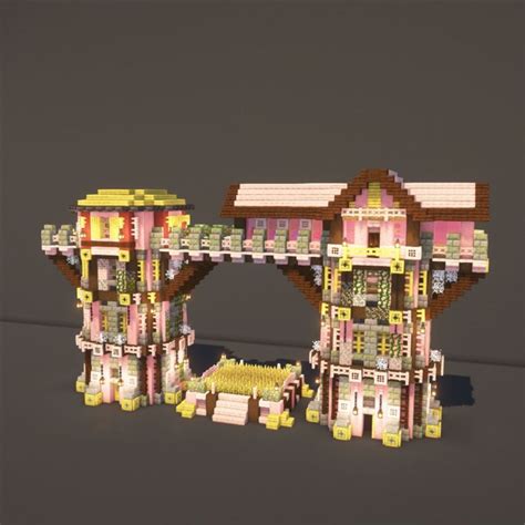 Minecraft Cherry Blossom Bridge House Tutorial In Minecraft Minecraft Designs Minecraft
