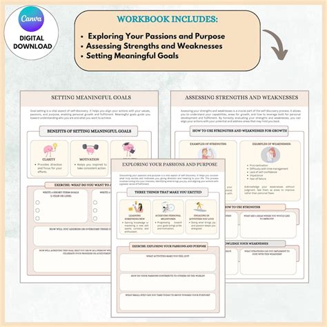 Self Discovery Workbook Career Coaching Workbook Done For You Life