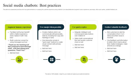 Social Media Chatbots Best Practices How To Use Chatgpt Ai Ss V Ppt Slide