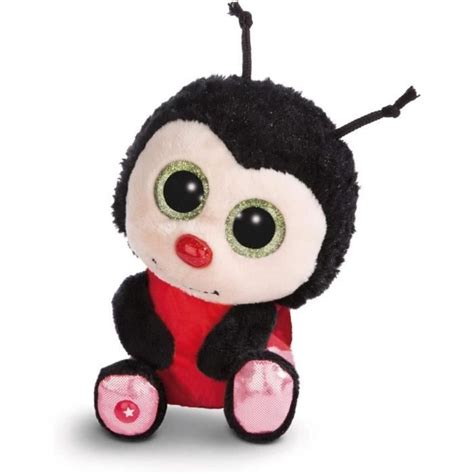 Nici Doudou Peluche Glubschis Coccinelle Lily May Cm Avec Des Grands Yeux Scintillants
