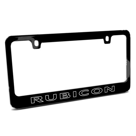 Jeep Rubicon Outline Black Metal License Plate Frame Car Beyond Store