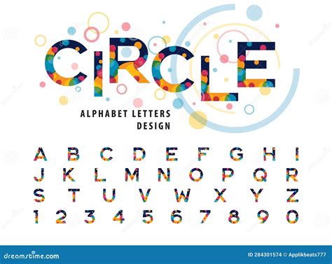 Font Inside Stock Vector Illustration Of Circle Color 284301574