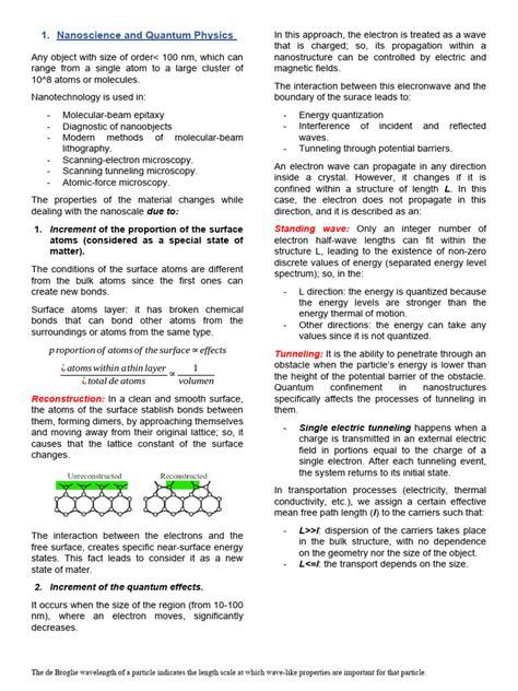 Introduction To Nanoscience Theory Pdf Nanoparticle Band Gap
