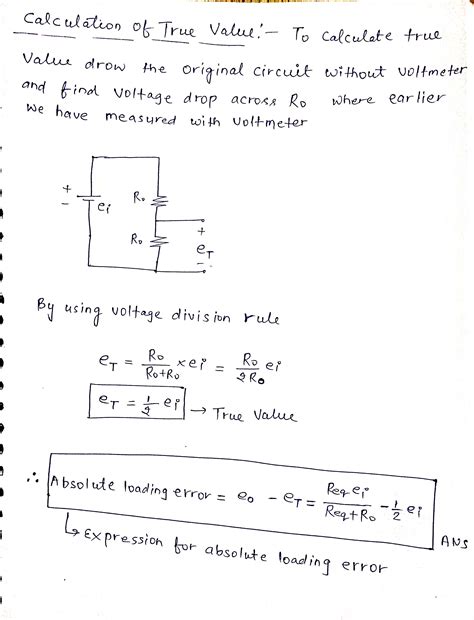 Solved 1 Loading Error Estimation As We Use Voltmeter To Measure