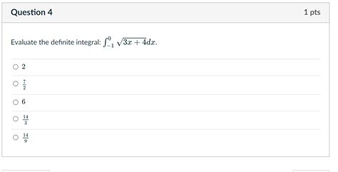 Question Evaluate The Definite Integral Chegg