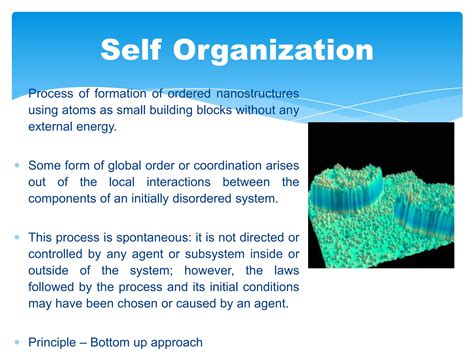 Self Organization Of Nanostructured Materials Ppt