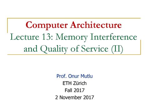 prof onur mutlu eth zürich fall november ppt download