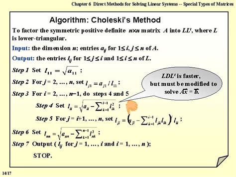 Chapter Direct Methods For Solving Linear Systems