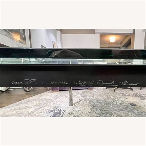 Cassina Glass And Chrome Coffee Table Aptdeco