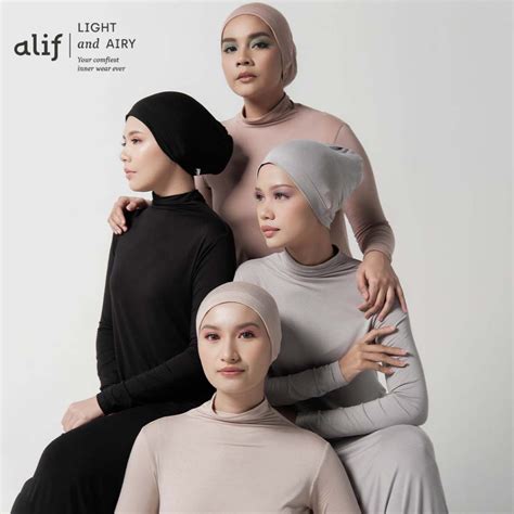 Jual Alif Modern Wear Yara Ciput Hijab Basic Anti Slip Karet Inner