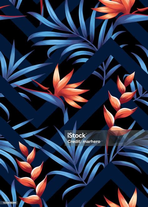 열대 꽃 배경 템플릿의 원활한 패턴 트로피컬 프린트 웨딩 초대장 인사말 카드 브로셔 배너 및 패션 디자인을 위한 플로럴 요소