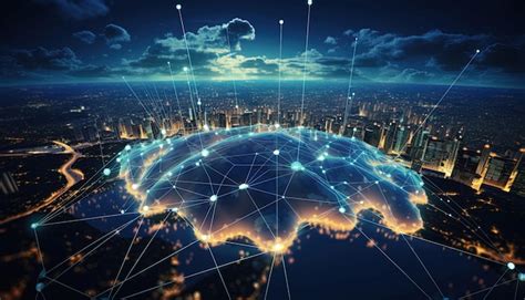 Premium Ai Image Illustration Of A Network Of Interconnected Clouds Representing Cloud