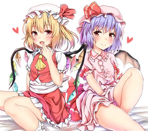 Remilia Scarlet And Flandre Scarlet Touhou Drawn By Pikacchi Danbooru