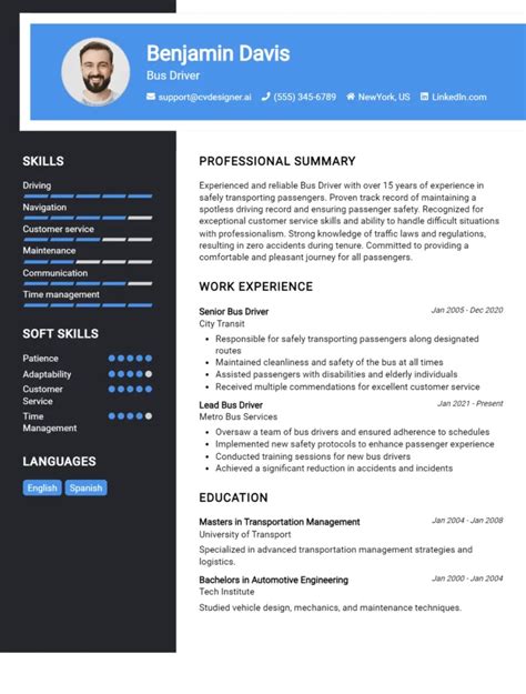 25 Transport Driver CV Examples And Templates For 2024 CVDesigner Ai