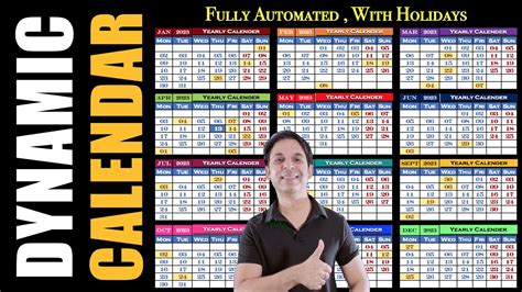 Fully Automated Dynamic Calendar In Excel Dynamic Calendar Youtube