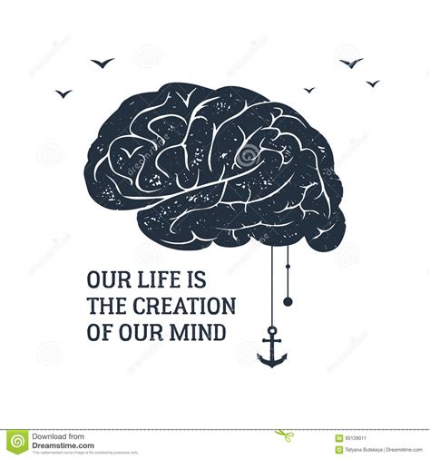 Brain Illustration Typography