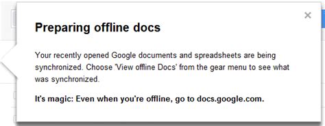 Offline Google Docs