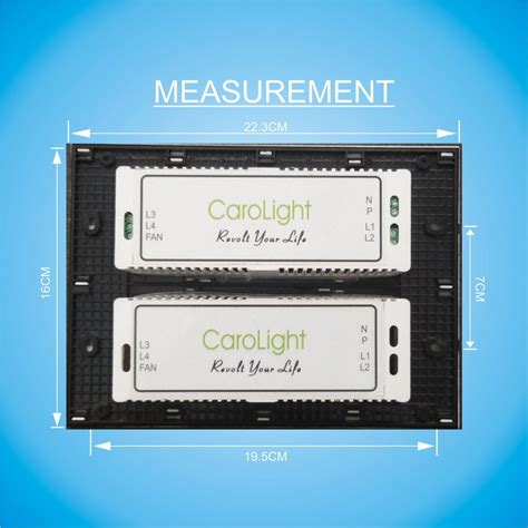 Remote Touch Switch Board For Lights Fan Of Module Size With