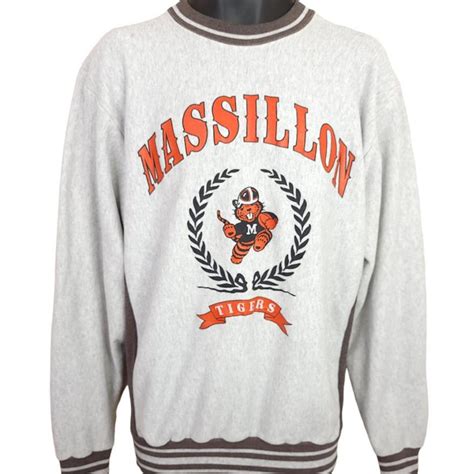 Massillon Tigers Football Sweatshirt Vintage 80s Depop
