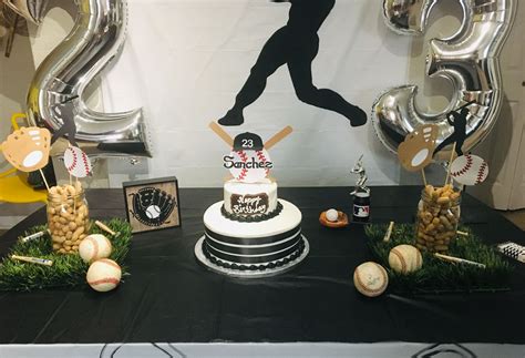Baseball Theme Table Decoration