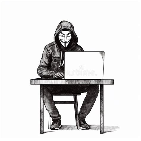 Anonymous Hacker With White Hoodie Concept Of White Hat Ethical