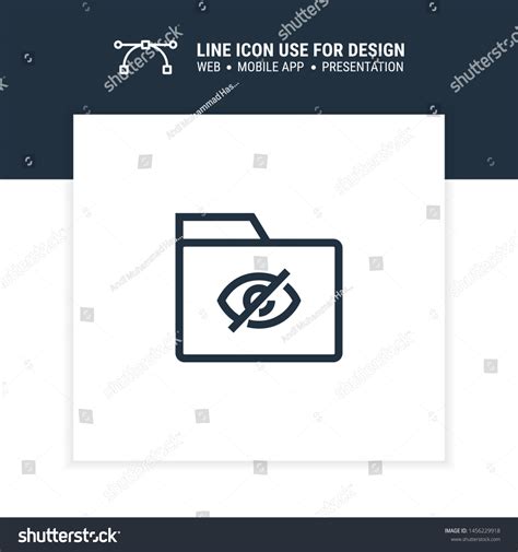 Hide Folder Icon Design Vector Illustration Stock Vector Royalty Free