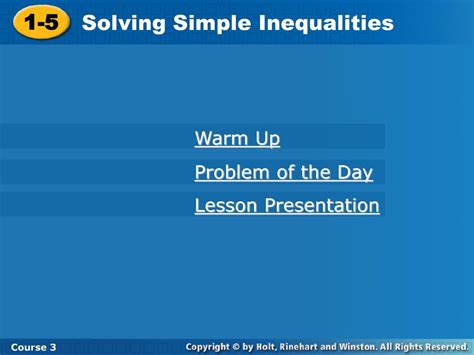 Solving Simple Inequalities - ppt download