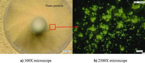 Optical Microscopic Image Of Particle Material A × 100 Microscope And