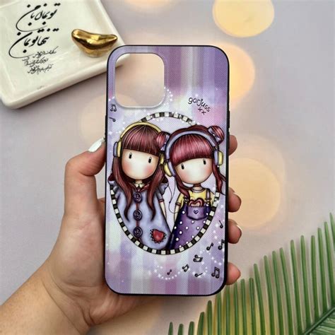 قاب گوشی Iphone 12 Pro Max آیفون دور ژله ای طرح برجسته فانتزی مدل دختر