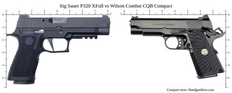 Sig Sauer P320 XFull Vs Wilson Combat CQB Compact Size Comparison Handgun Hero