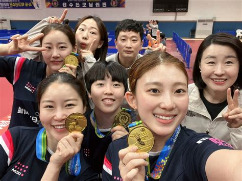 女 탁구 최강 포스코인 신유빈 빠진 대한항공 잡고 전국체전 2연패 노컷뉴스