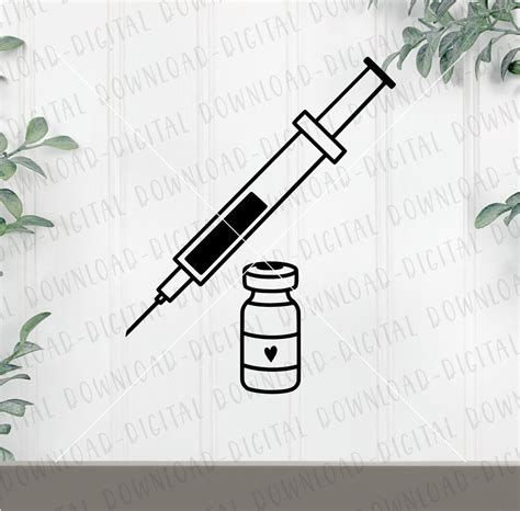Needle Injection Svg Needle And Vial Svg Infertility Svg Ivf Svg Etsy