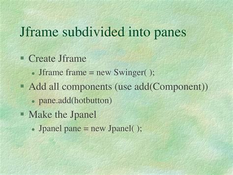 Designing A User Interface With Swing Ppt Download
