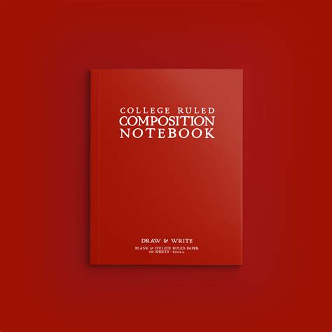 College Ruled Composition Notebook Red — Schoolnest