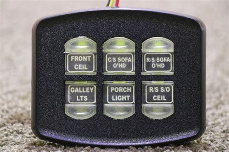 Rv Components Used Intellitec 6 Button Switch Panel 00 00 00899 006