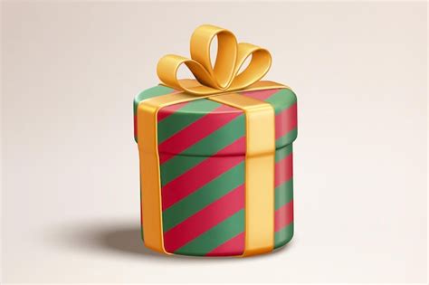 Premium Vector 3d Xmas Cylindrical T Box