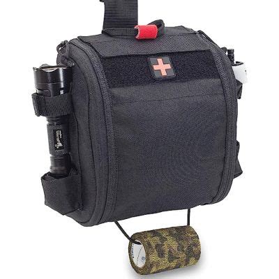 Botiquín Paramédico Pernera Molle Poliamida Negro ELITE BAGS