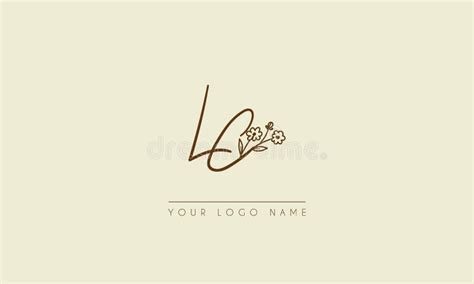 Initial Letter Lc Or Cl Signature Handwritten Wedding Botanical Floral Icon Logo Vector Design