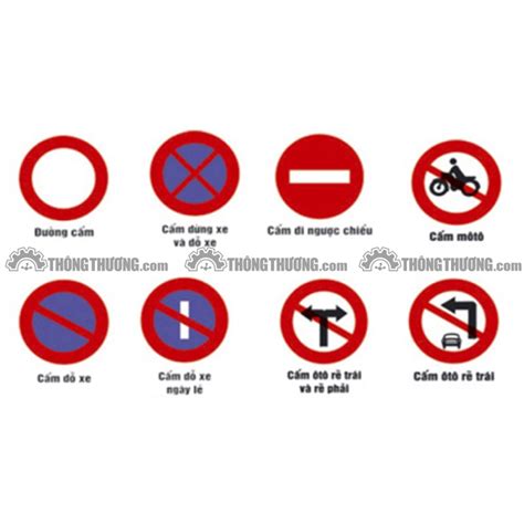Các Mẫu Biển Báo Hình Tròn Viền đỏ Nền Màu Trắng Hiệu Quả Trong Quảng Cáo