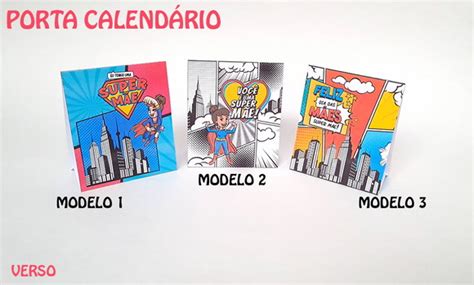 Mini Calendário de Mesa Dia das Mães Cartoon Elo7