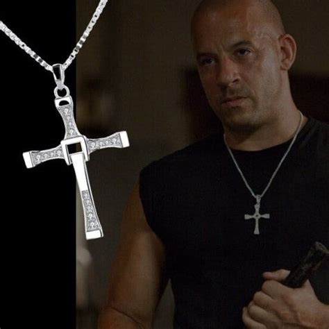 Dominic Dom Toretto Cross Pendant Necklace ~ 925 Sterling Silver ~ V